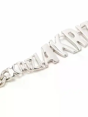 KRIZIA Polished Logo Plaque Necklace