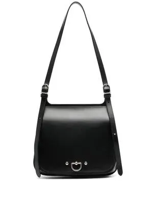 DURAZZI MILANO D-ring Leather Tote Bag - Black