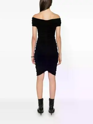 Alexander Wang Off-shoulder Ruched Mini Dress