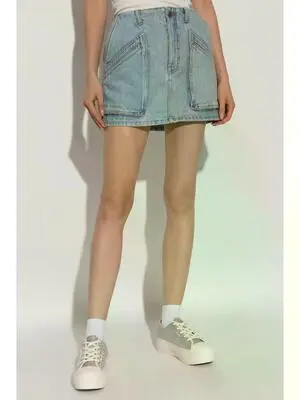 Amiri Cargo Denim Skirt