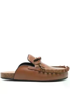 JW Anderson Bow-detail Slippers - Brown