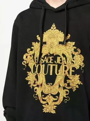 Versace Logo Print Cotton Hoodie