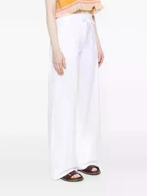 P.a.r.o.s.h Canyox Trousers Wide Leg With Drawstring Waist - White