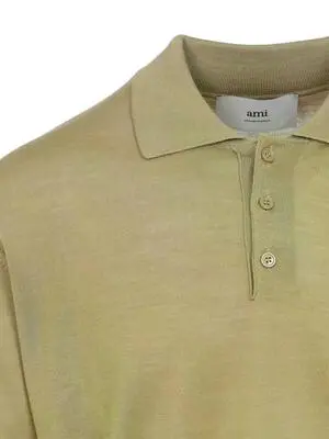 AMI Paris Fine-knit Polo Shirt