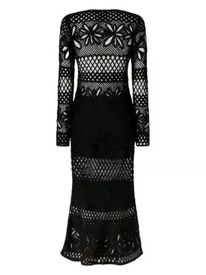 Pinko Tricot Maxi Dress - Black