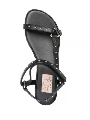 Agl Studded Open-toe Sandals - Black