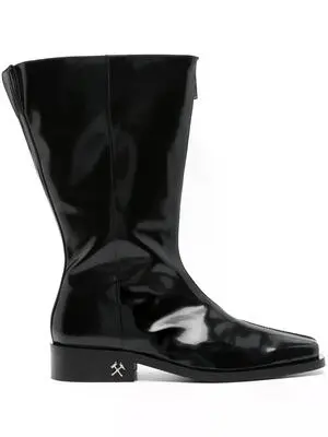 GMBH Calf Leather Zip Up Mid-calf Boots