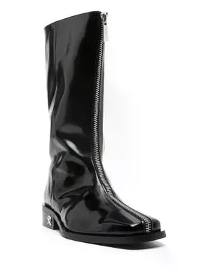 GMBH Calf Leather Zip Up Mid-calf Boots