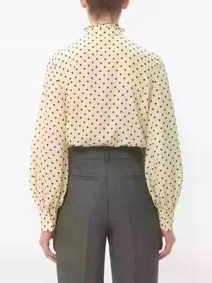 Valentino Garavani Polka Dot Ruffle Shirt