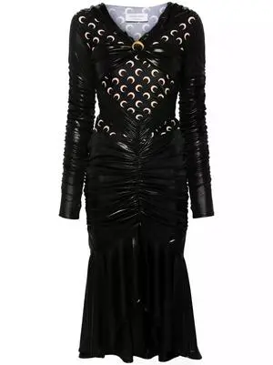 MARINE SERRE Regenerated Draped Midi Dress