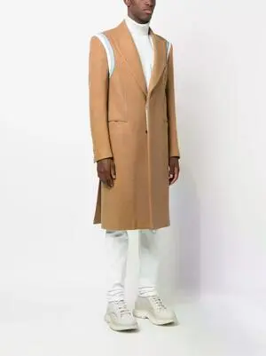 Philipp Plein Single-breasted Coat With Logo Patch