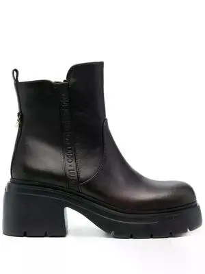 Liu Jo 70mm Carrie Leather Ankle Boots - Black