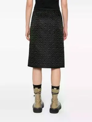 Moncler Quilted Pencil Skirt - Black