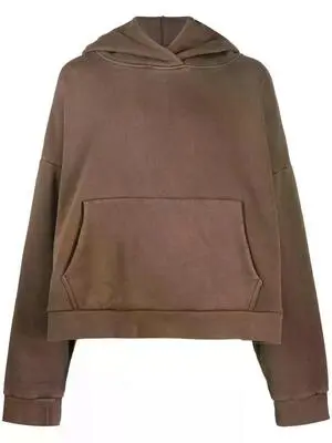 ENTIRE STUDIOS Drop Shoulder Cotton Hoodie - Brown