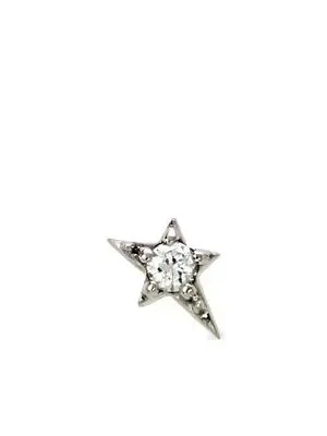 LARK & BERRY 14kt White Gold Shooting Star Diamond Earring - Silver