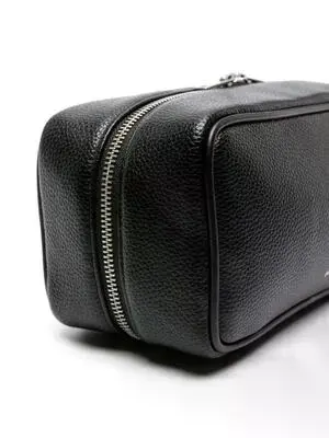 Sandro Logo-print Leather Wash Bag