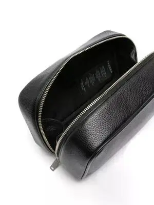 Sandro Logo-print Leather Wash Bag