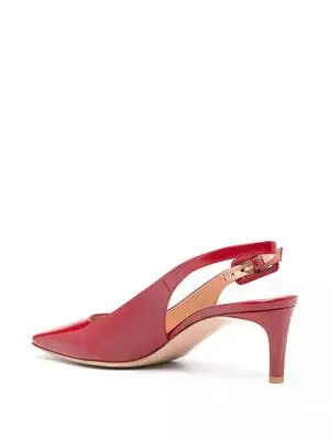 GIANVITO ROSSI 60mm Calf Leather Slingback Pumps - Red
