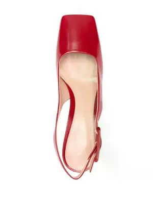 GIANVITO ROSSI 60mm Calf Leather Slingback Pumps - Red
