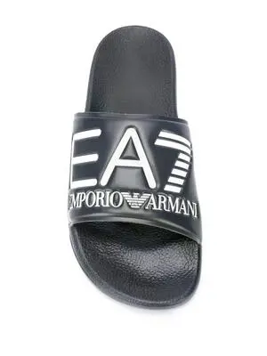 EA7 Embossed Logo Slides - Blue