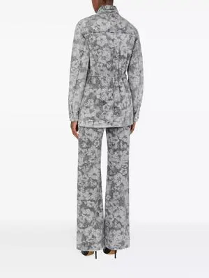 Moschino Floral-print Stonewashed Cotton Jacket