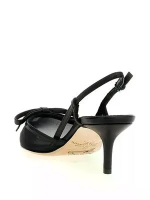 Elisabetta Franchi Mesh Slingback Pumps With Gold-tone Trim