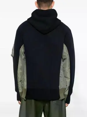 Sacai Colourblock Zip Up Hoodie