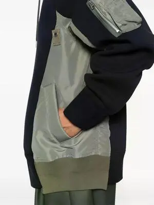 Sacai Colourblock Zip Up Hoodie