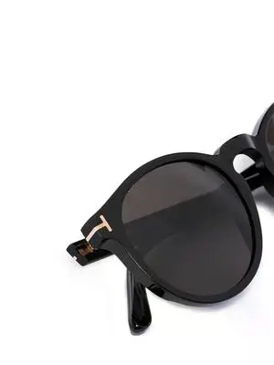 TOM FORD Round Frame Sunglasses With Gold-tone Hardware