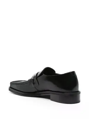 Martine Rose Square-toe Loafers With Chain Detailing
