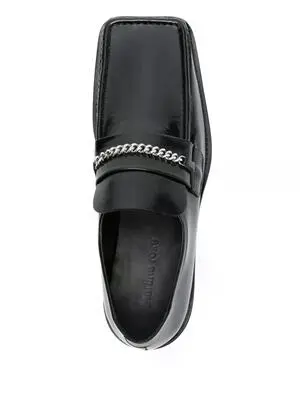 Martine Rose Square-toe Loafers With Chain Detailing