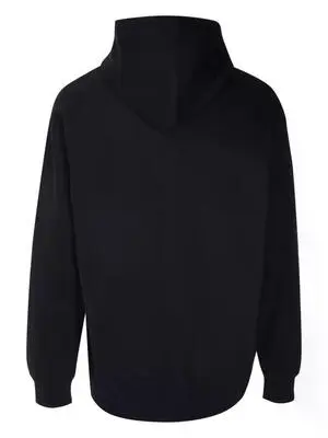 VTMNTS Logo Print Cotton Hoodie - Black