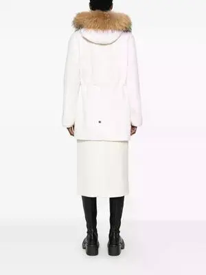P.a.r.o.s.h Hooded Coat With Faux Fur Trim