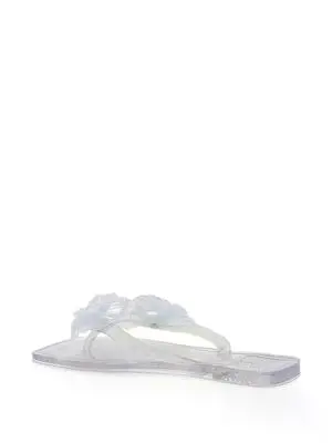 Coperni Silicone Flower Flip Flops - White