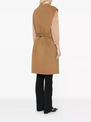 SIMONA CORSELLINI Wool Tie-fastening Gilet - Brown