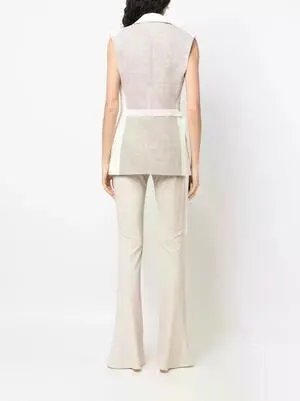 Victoria Beckham Two-tone Sleeveless Jacket