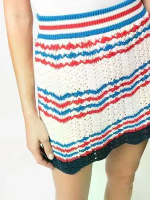 Casablanca Crochet Mini Skirt