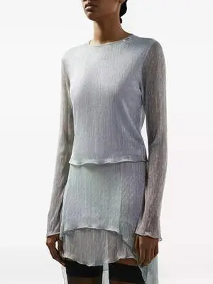 Gcds Tone Lurex Crew Neck Top