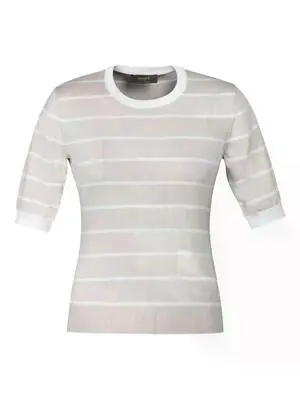 MOORER Cotton T-shirt - Neutrals