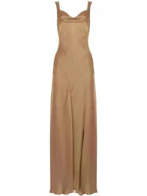 Alberta Ferretti Sleeveless Scoop Neck Maxi Dress