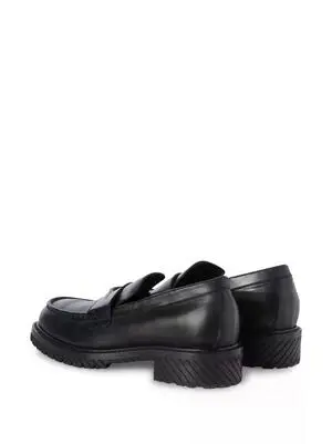 Off-White Military Logo-debossed Leather Loafers