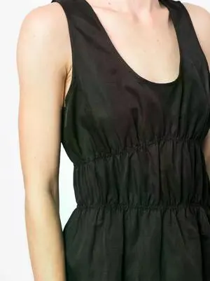 Goen.j Ruched Sleeveless Top - Black