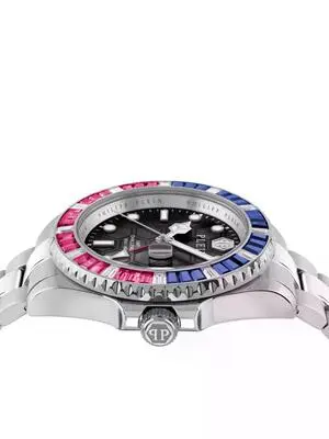 Philipp Plein Stainless Steel Chronograph Watch With Crystal Embellishment