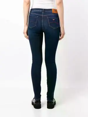 Emporio Armani Logo-embroidered Skinny Jeans
