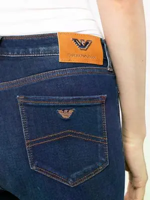 Emporio Armani Logo-embroidered Skinny Jeans