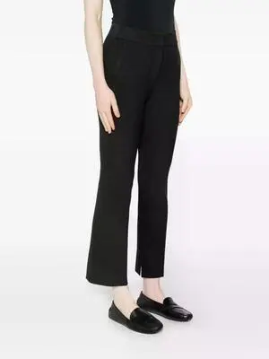 Peserico Logo-waistband Cropped Trousers - Grey
