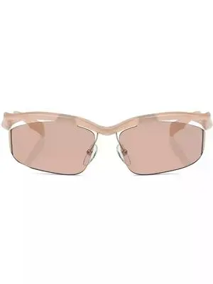 Prada Geometric Frame Sunglasses - Neutrals