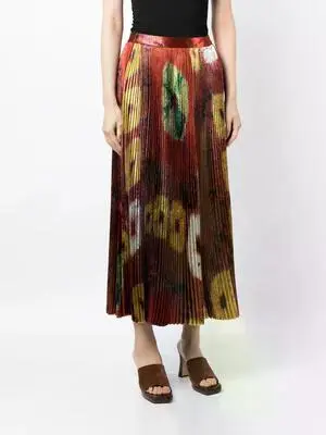 Ulla Johnson Rami High-waisted Pleated Midi Skirt