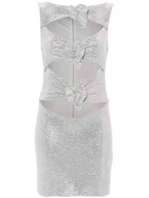 Giuseppe Di Morabito Rhinestone Embellished Mini Dress - Silver