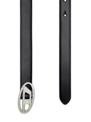 DIESEL® Crystal Embellished Leather Belt